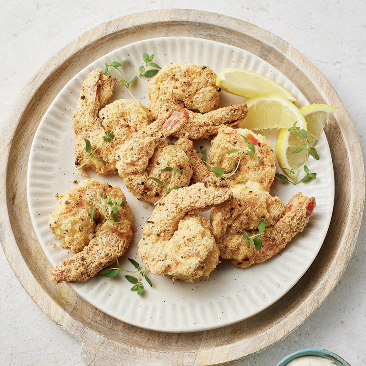 Recette de crevettes en croûte d’amandes à la cajun au air fryer | Coup ...