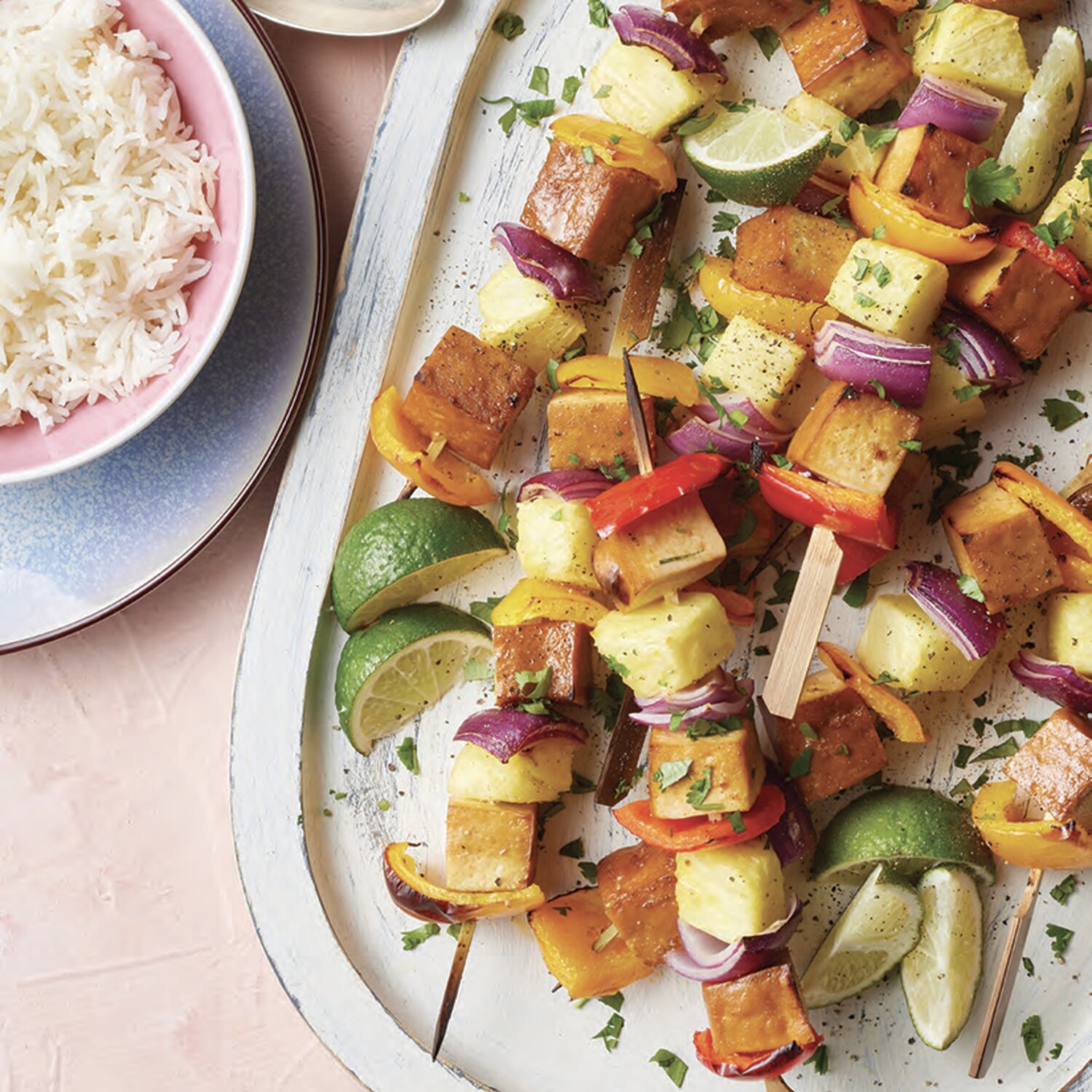 Recette de brochettes de tofu chipotle à l’ananas | Coup de Pouce