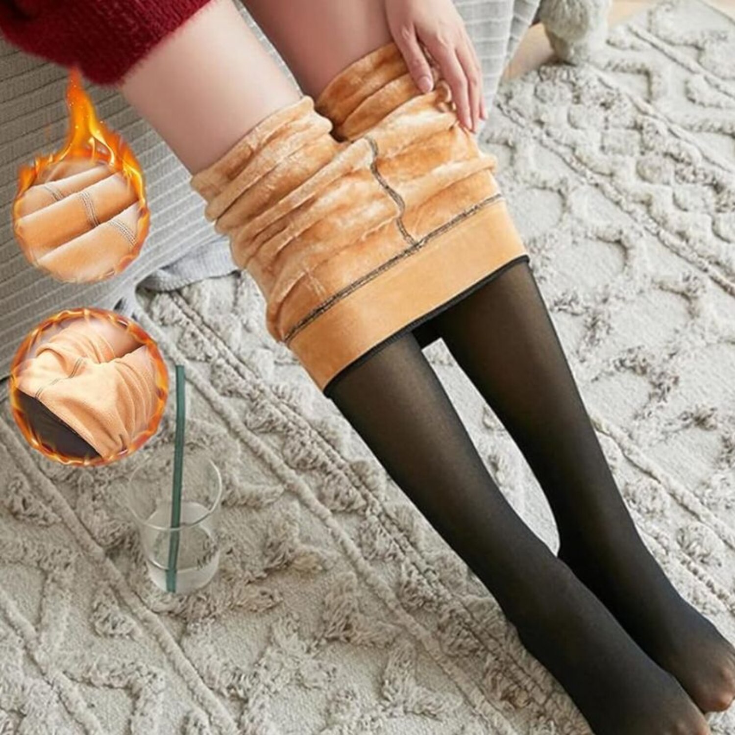 Pour porter des jupes en hiver, on ne se passe plus des collants doublés en polaire | Coup de Pouce