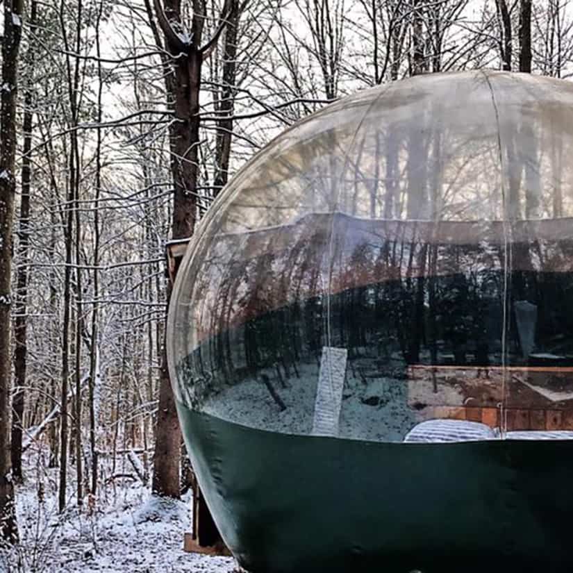 Un séjour en famille dans une grande bulle transparente | Coup de Pouce