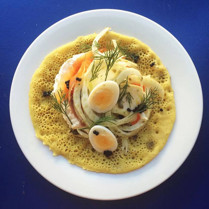 Recette de ployes au gravlax de saumon de Landry & Filles | Coup de Pouce