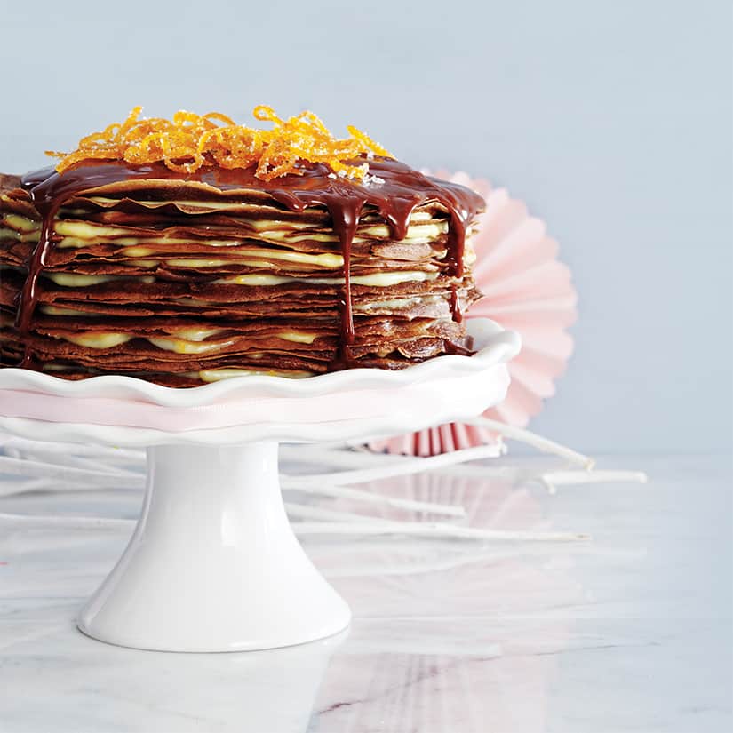 Recette de gâteau de crêpes au chocolat et à l’orange | Coup de Pouce