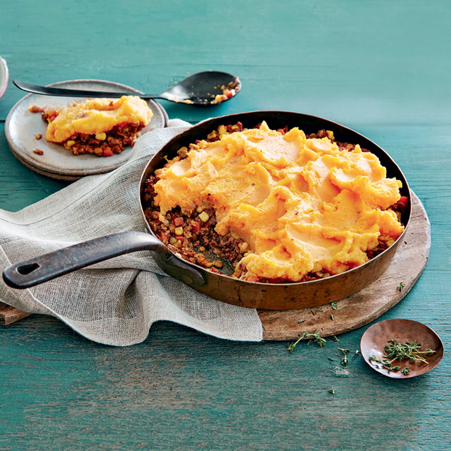 Recette de pâté chinois aux lentilles et aux patates douces | Coup de Pouce