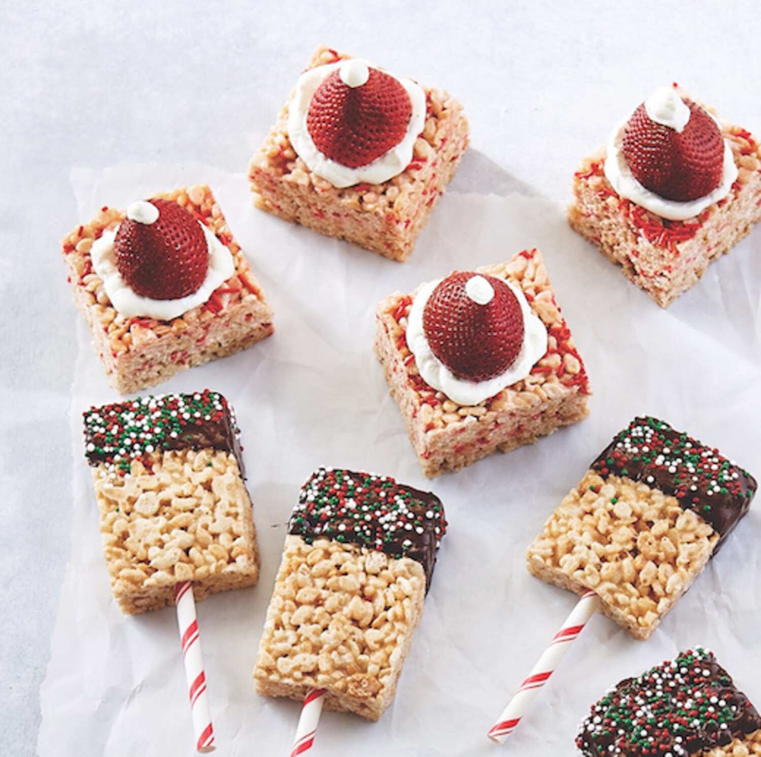 Recette de carrés de riz croquant du Père Noël | Coup de Pouce