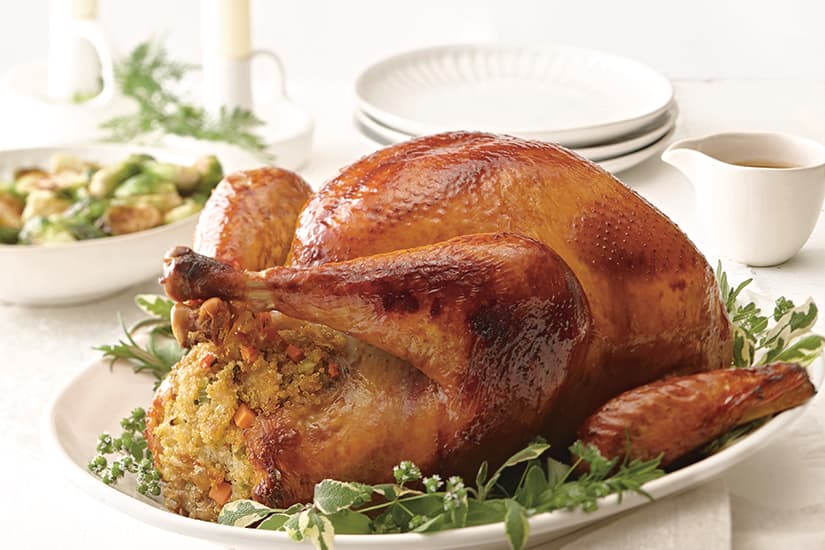 Stuffed Roast Turkey with Honey & Beet Glaze | Canadian Living