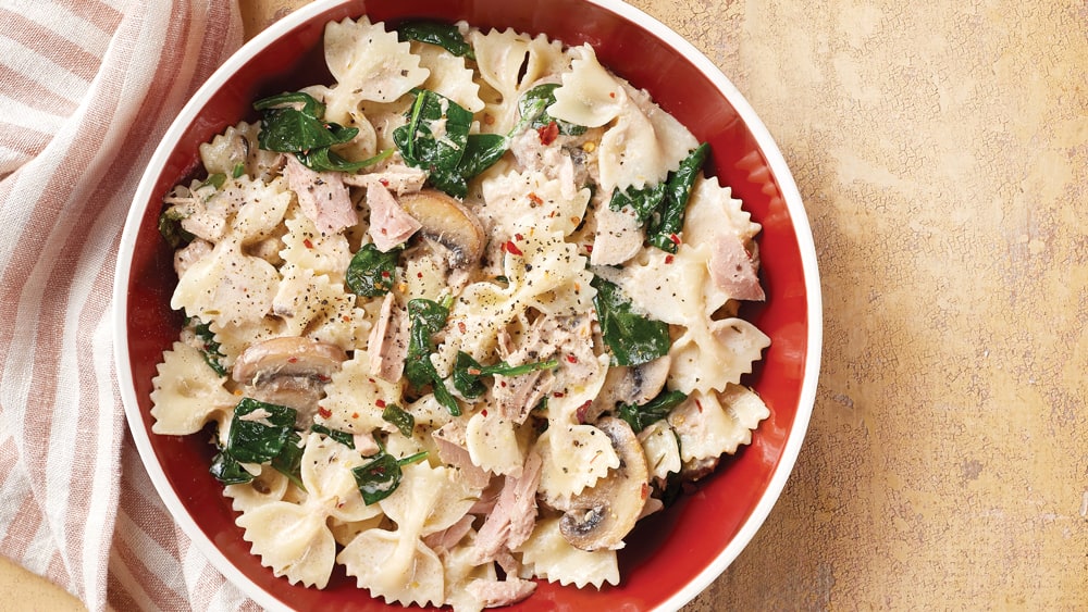 Tuna, Mushroom & Spinach Pasta | Canadian Living