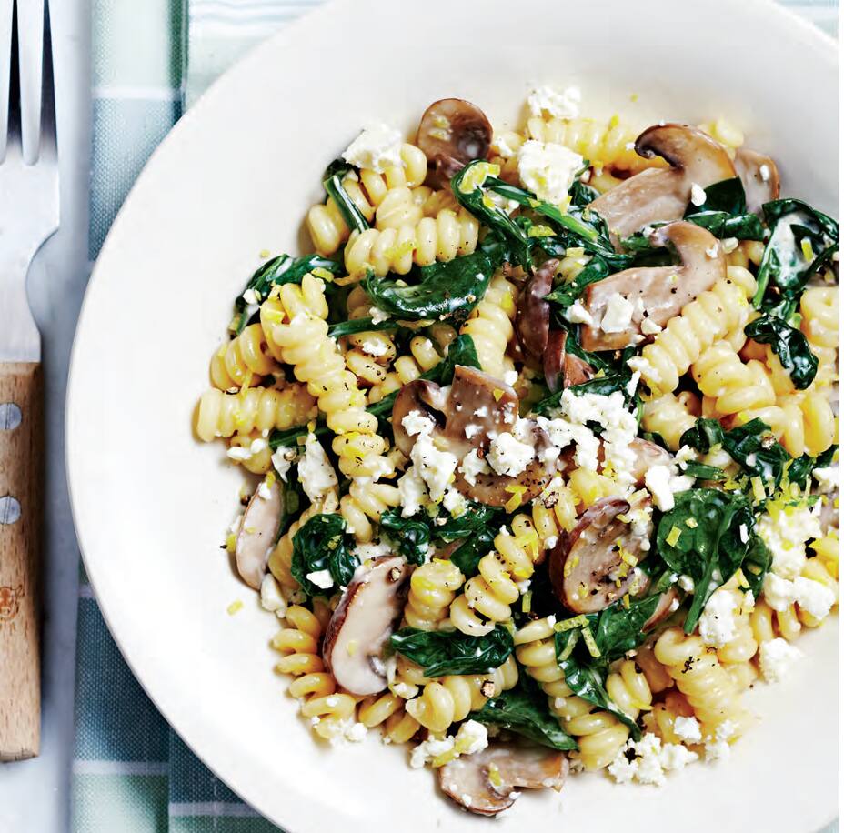 Silky Mushroom and Feta Fusilli | Canadian Living