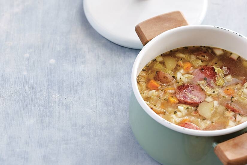 Sausage, Cabbage & Apple Soup | Canadian Living