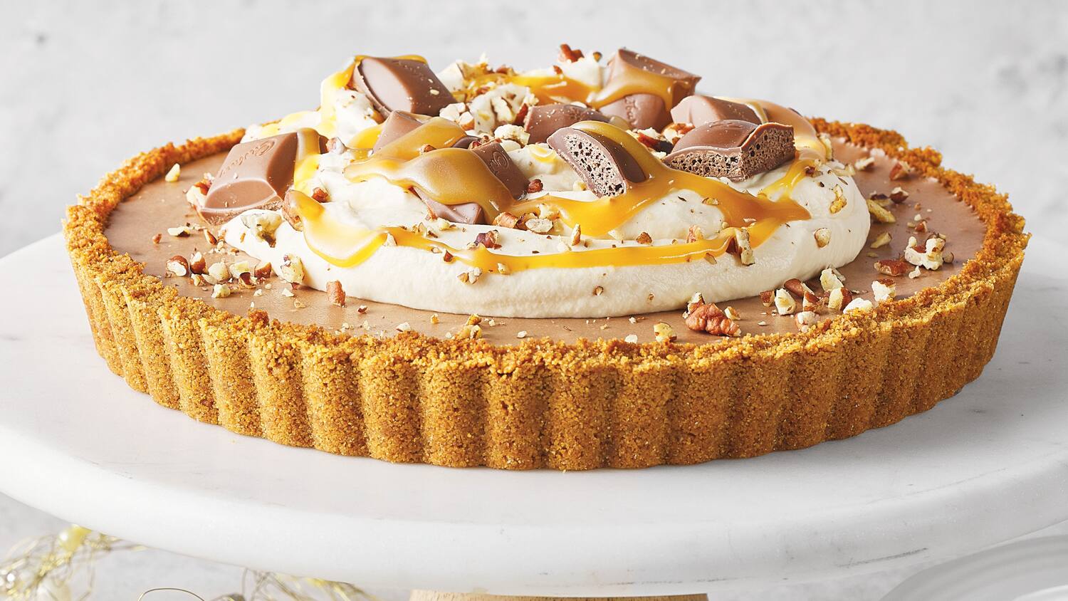 Chocolate Bar Pie With Caramel Whipped Cream | Canadian Living