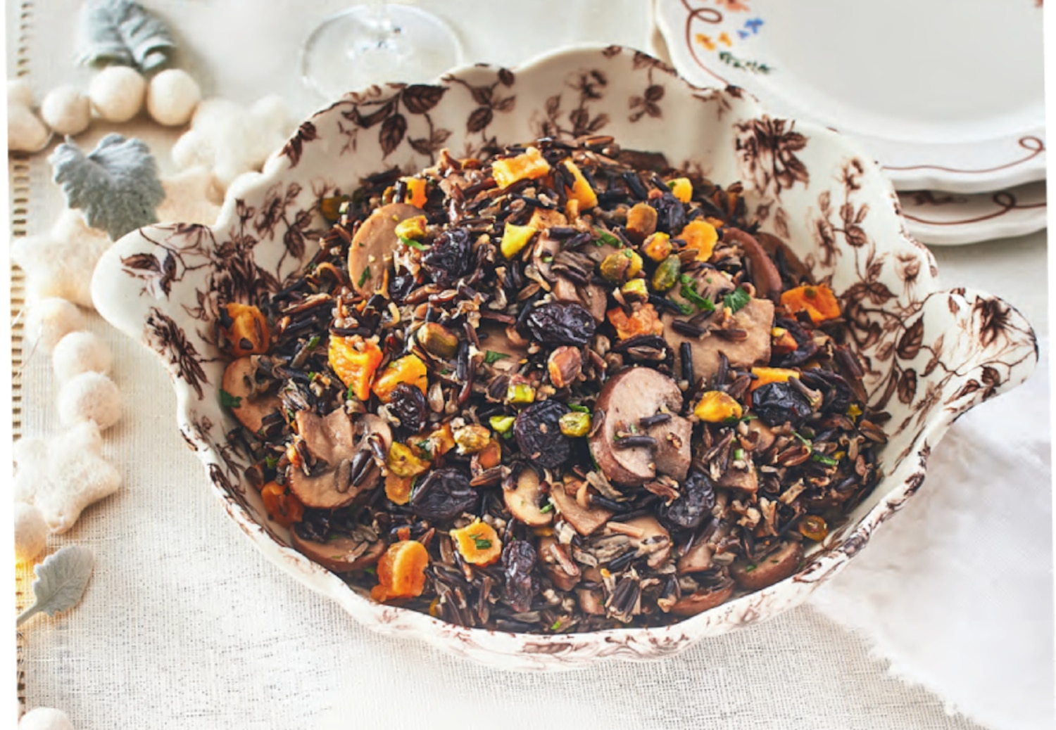 Wild Rice with Mushrooms, Dried Fruit & Pistachios | Canadian Living