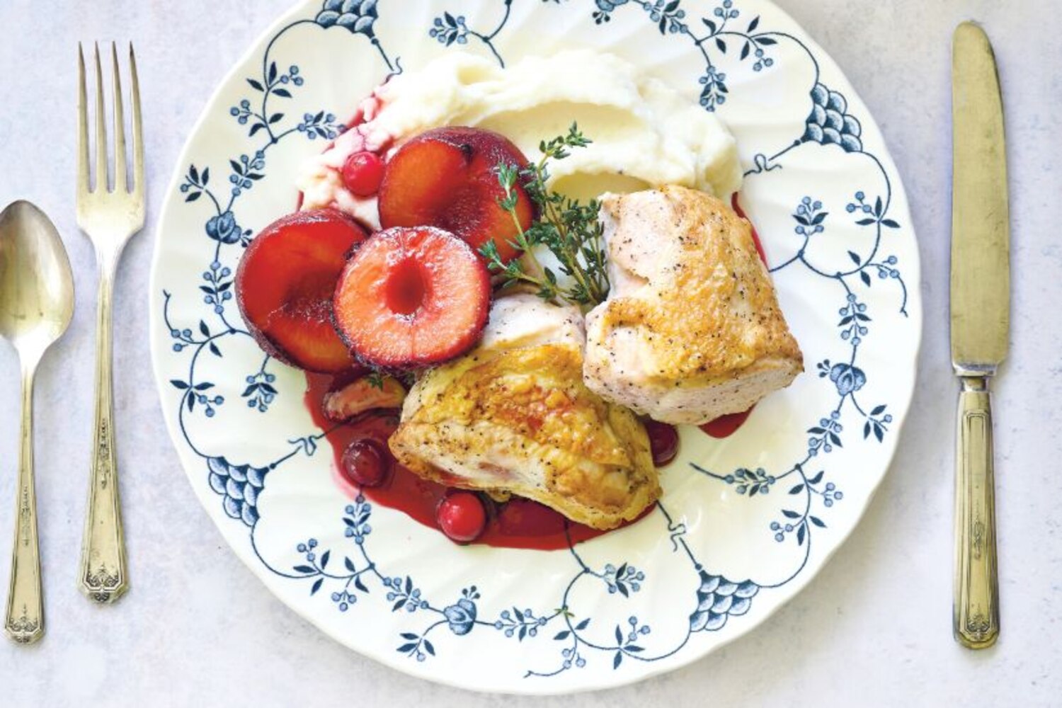 Baked Chicken With Stewed Plums & Cranberries | Canadian Living