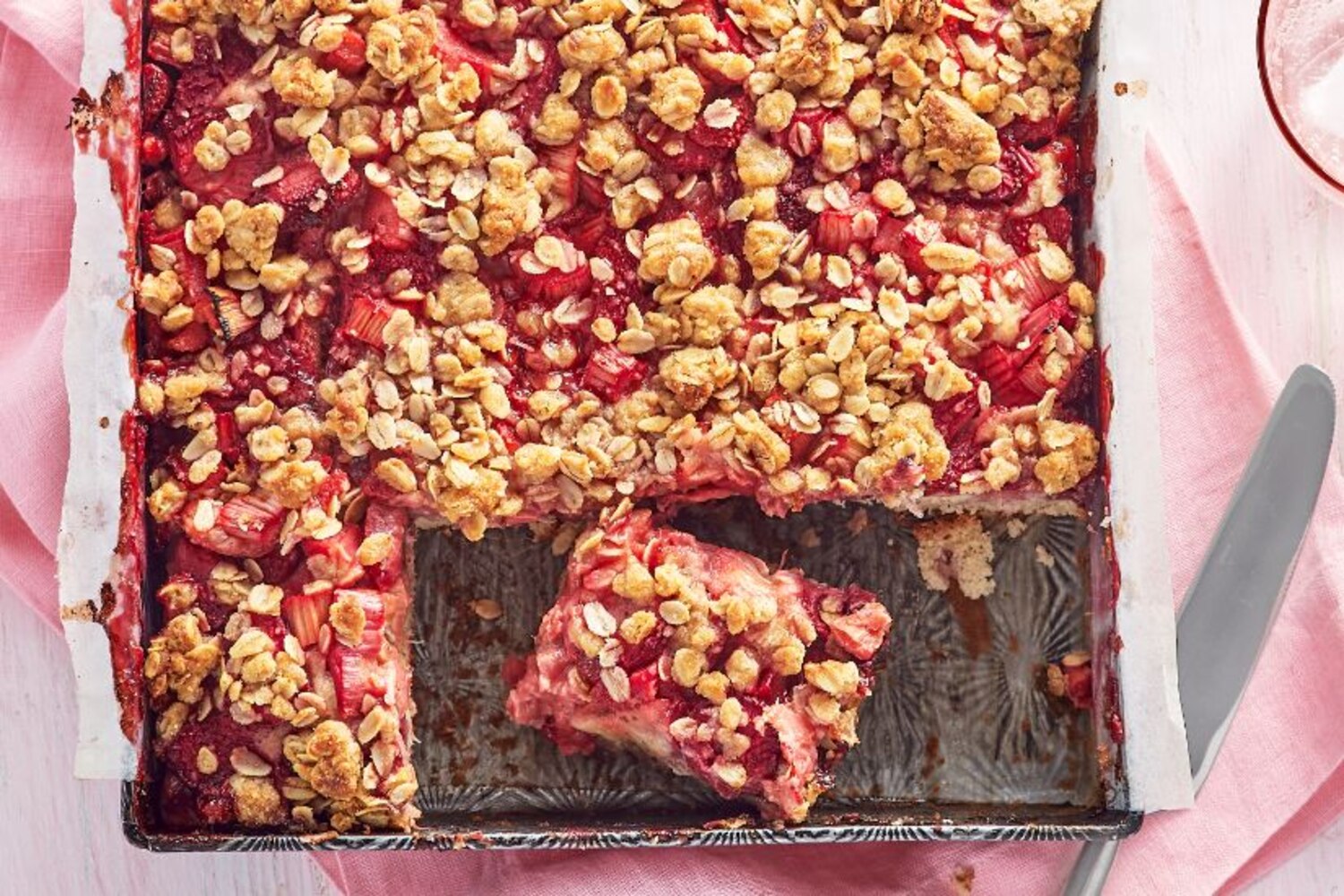 Strawberry-Rhubarb Muffin Squares | Canadian Living