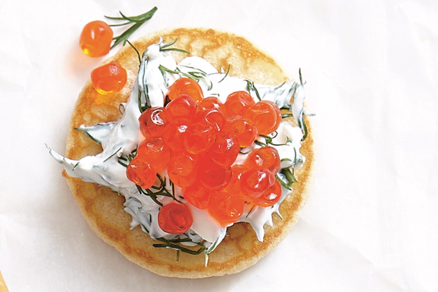 Caviar & Dill Sour Cream Blini | Canadian Living