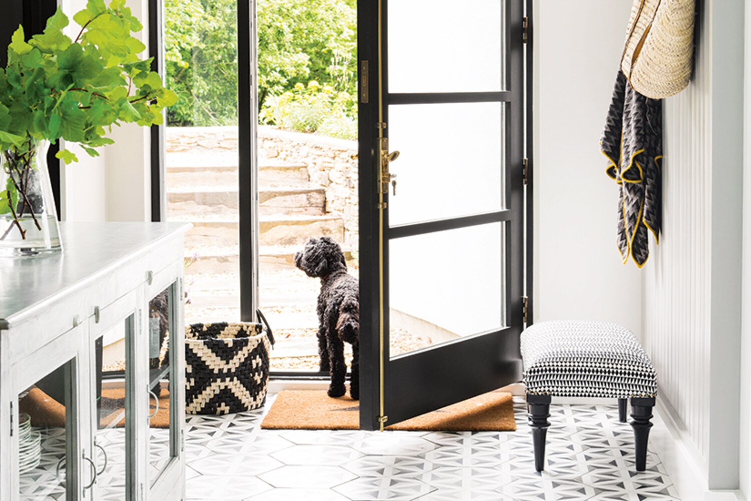 Get the look: A cool black, white and grey entryway | Canadian Living