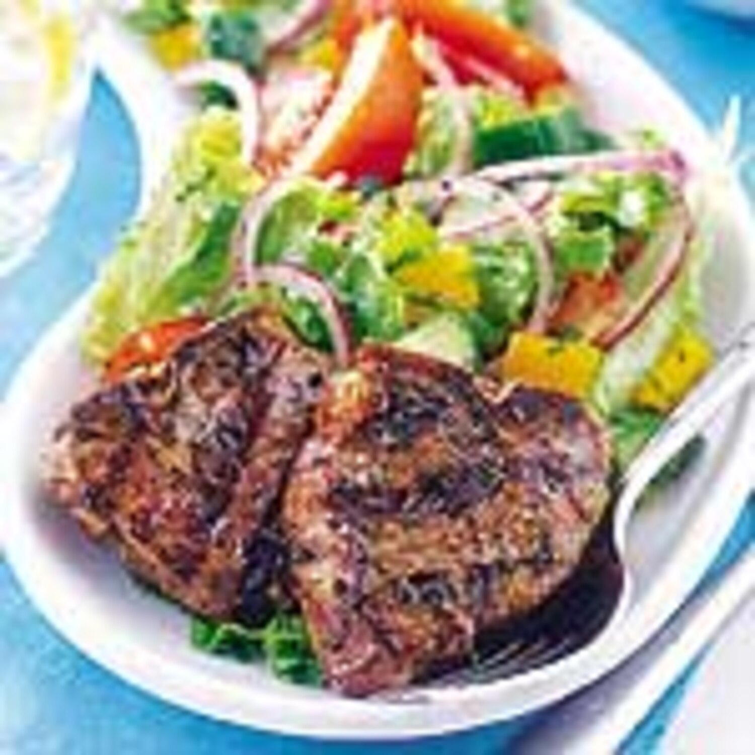 Lamb Chops with Chunky Greek Salad | Canadian Living