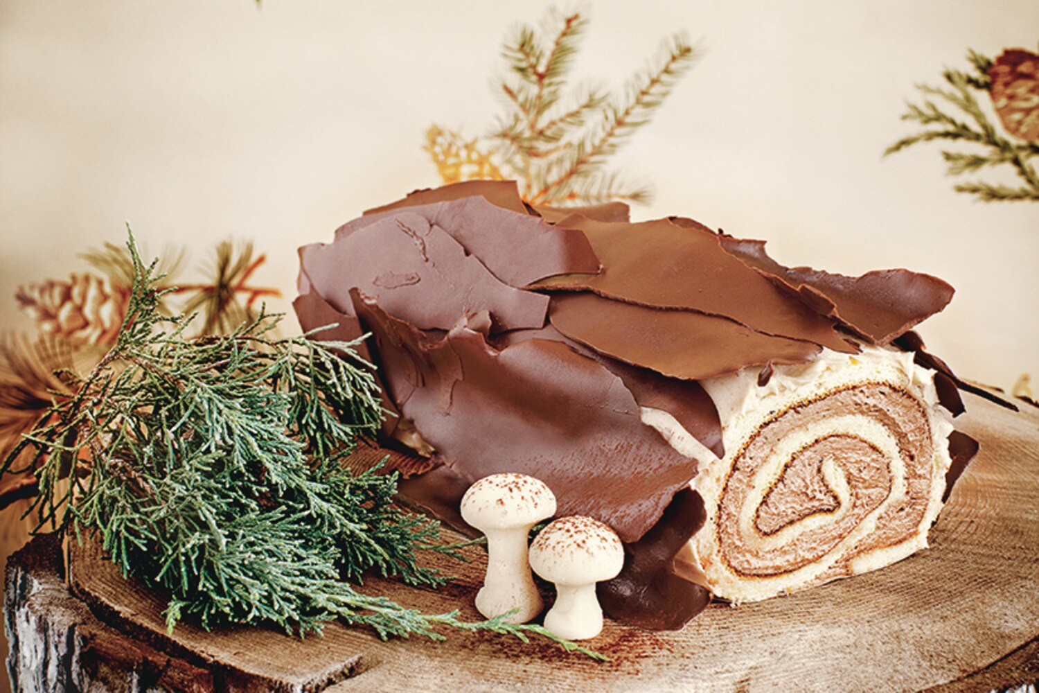 Yule Log with Chestnut Cream Icing | Canadian Living