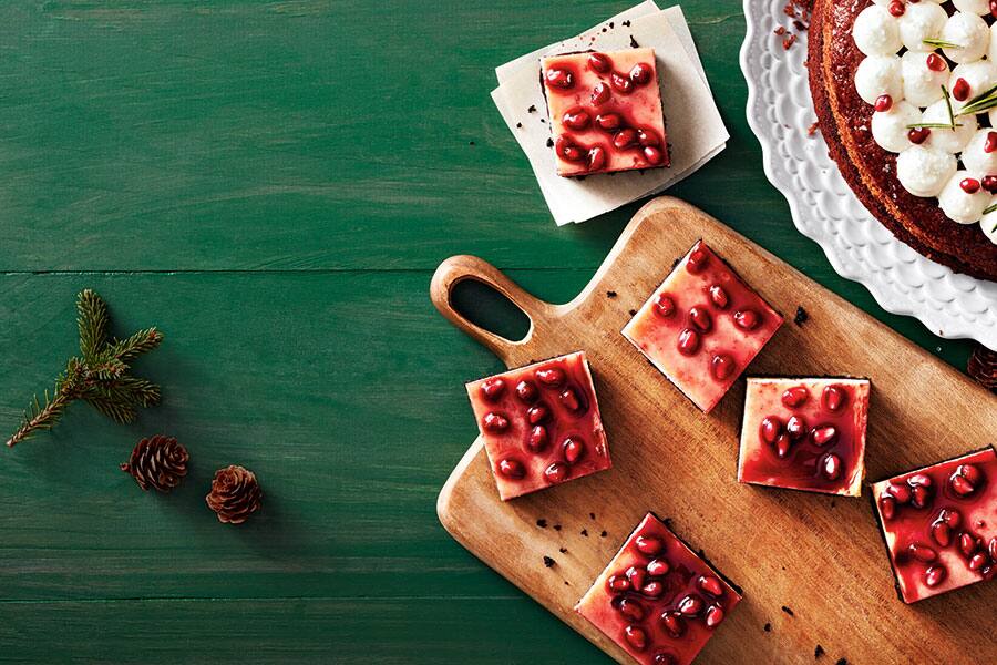 Creamy Chocolate Pomegranate Squares | Canadian Living