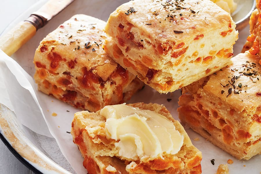 Mile-High Bacon Cheese Biscuits | Canadian Living