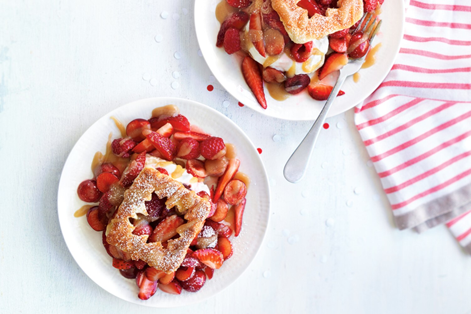 Cherry-Berry Bannock Shortcakes with Maple Toffee Sauce | Canadian Living