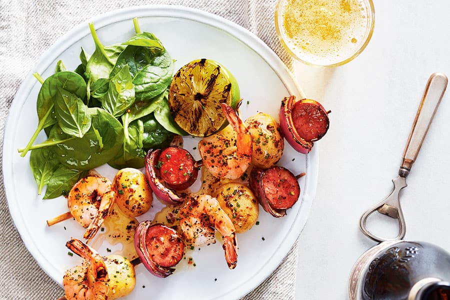Sizzling Piri-Piri Shrimp and Chorizo Kabobs | Canadian Living