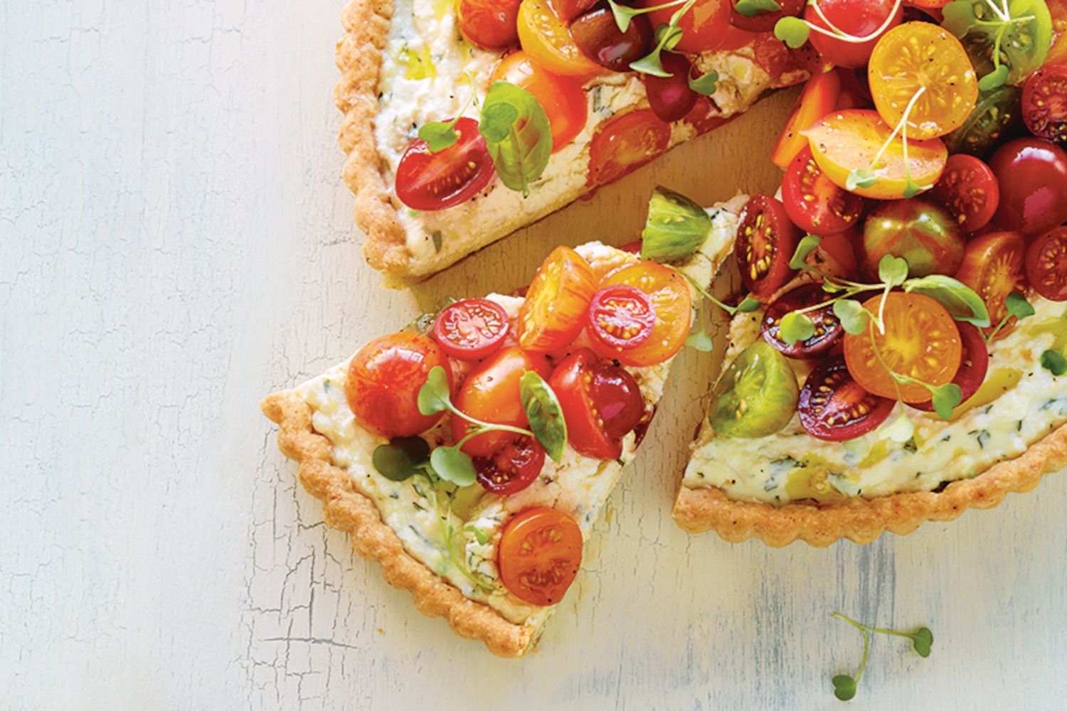 Cherry Tomato Three-Cheese Tart | Canadian Living