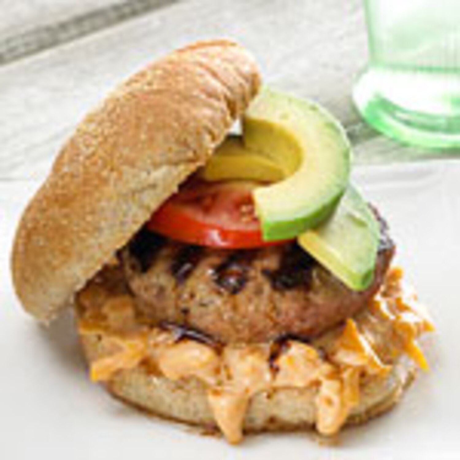 Avocado-Topped Turkey Burgers with Smoky Canadian Cheese Mayonnaise ...