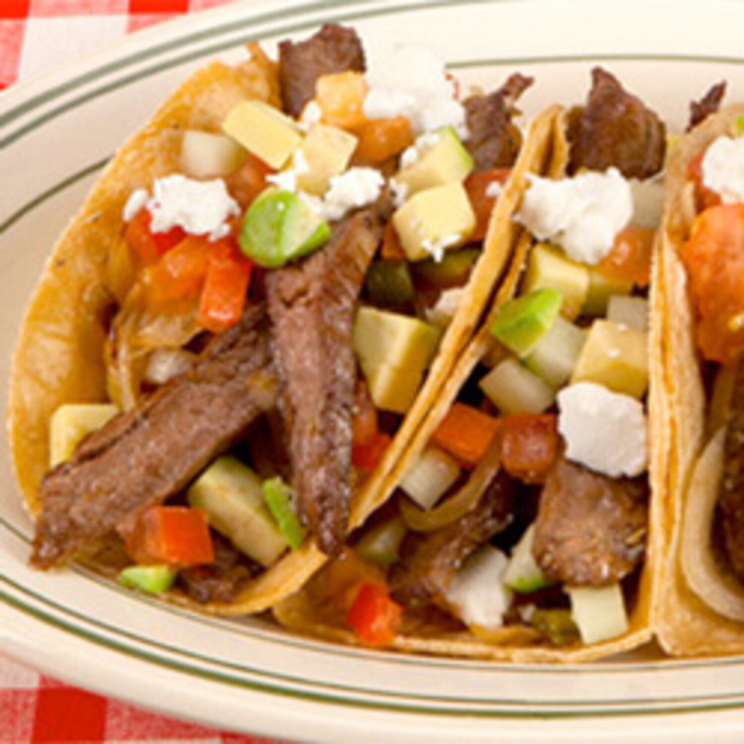 Steak Tacos with Feta Cheese and Avocado Salsa | Canadian Living