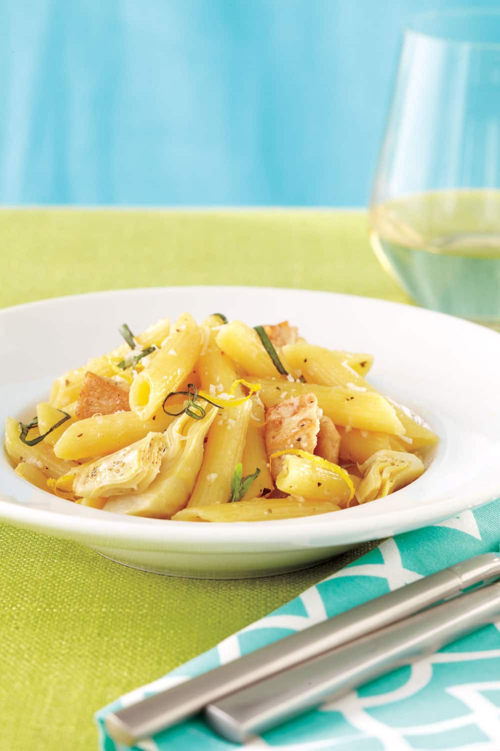 Lemony Penne With Chicken and Artichokes | Canadian Living
