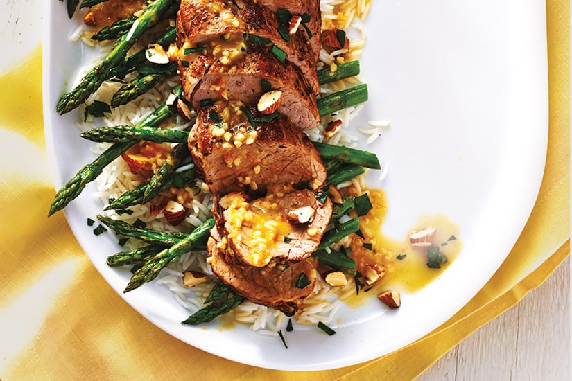 Pork Tenderloin With Roasted Asparagus and Warm Citrus Sauce | Canadian ...