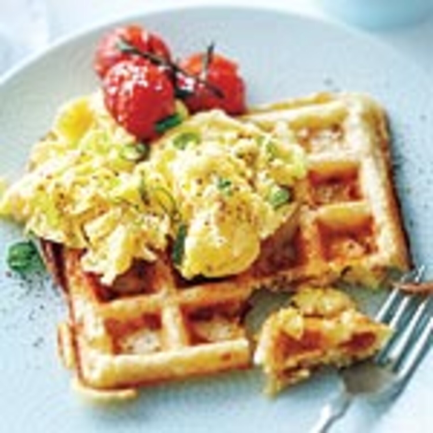 Bacon Cheddar Cornmeal Waffles | Canadian Living