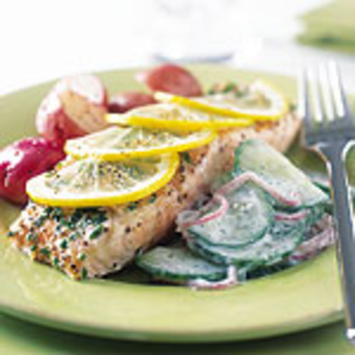 Microwave Salmon with Cucumber Salad | Canadian Living