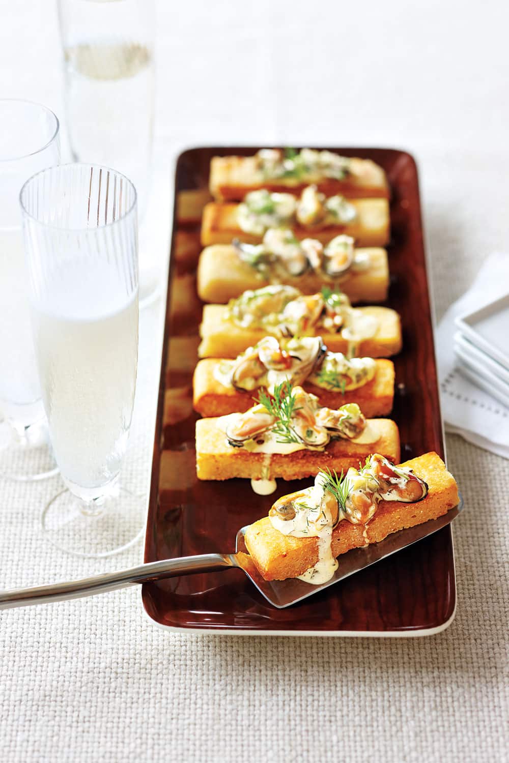 Mussels on Toasted Corn Bread | Canadian Living