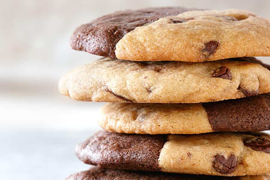 Two-Tone Chocolate Chip Cookies | Canadian Living