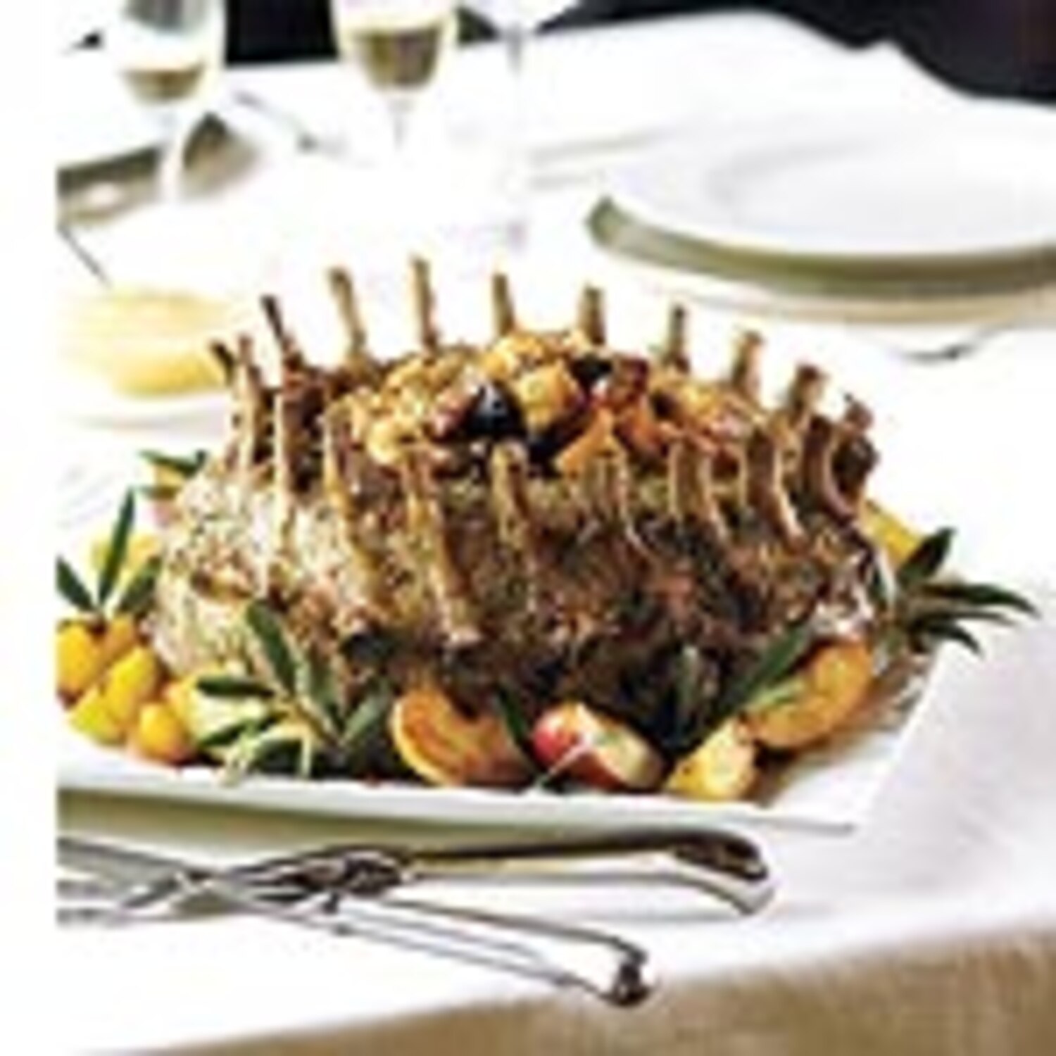 Crown Roast of Pork with Prune and Bacon Stuffing | Canadian Living