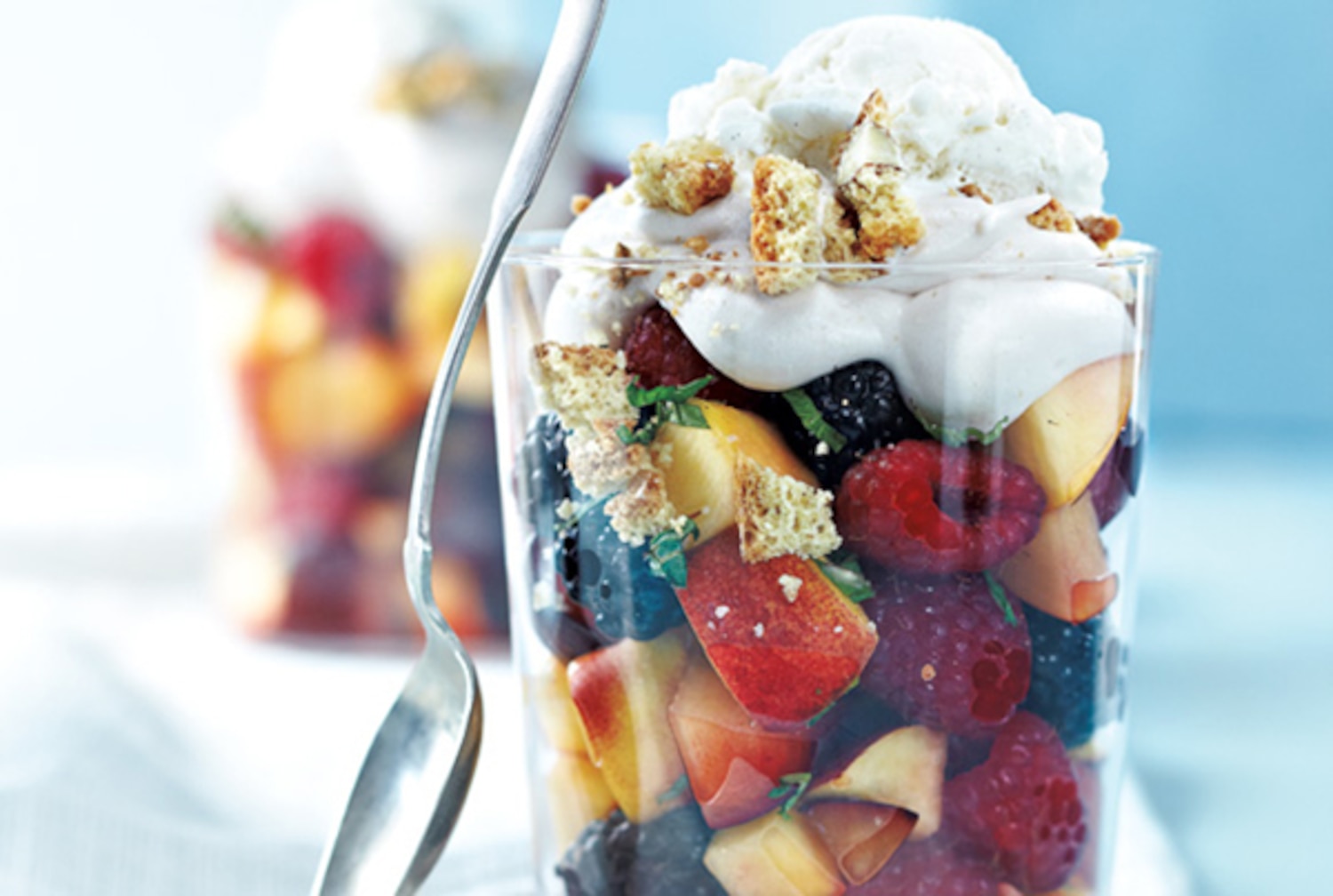 Okanagan Fruit and Berry Parfait With Raspberry Sabayon | Canadian Living