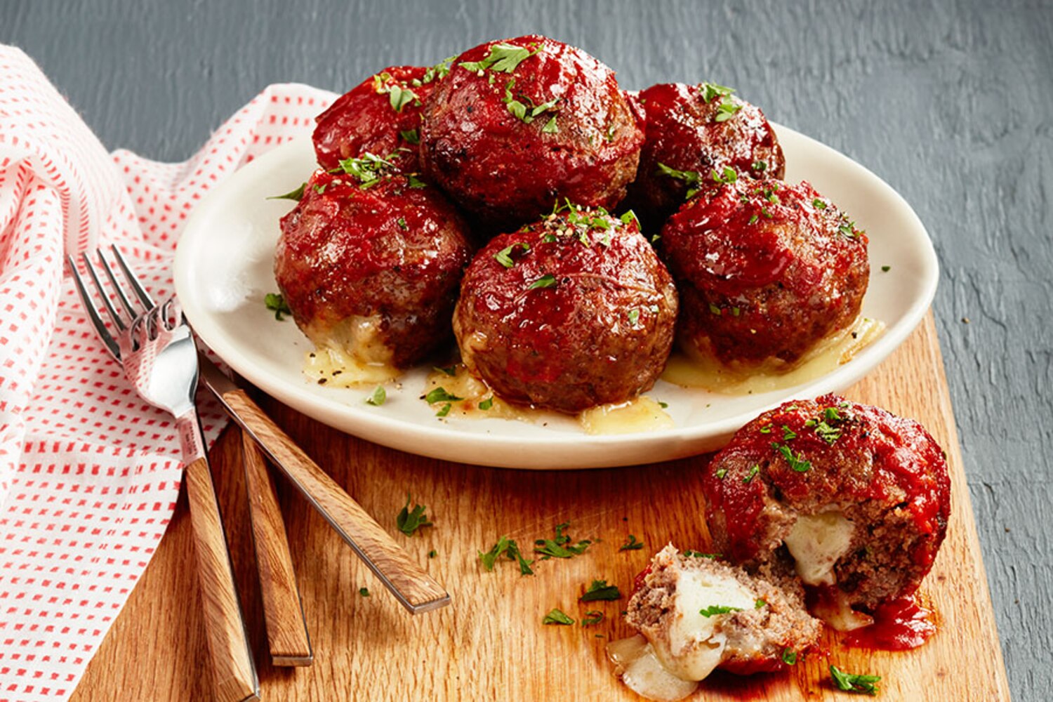 Mozzarella-Stuffed and Mini Meat Loaves | Canadian Living