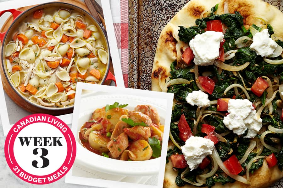 Week 3 grocery list for 31 Quick and Easy Budget Meals | Canadian Living