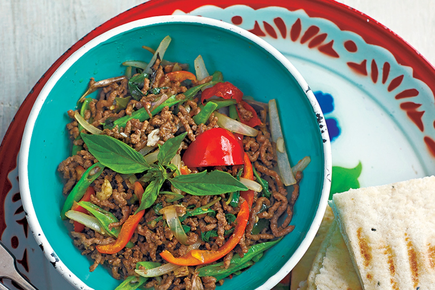 Roti with Ground Beef & Basil Leaves | Canadian Living