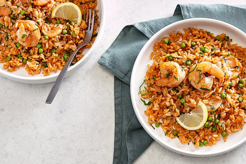 Rice Pilaf Rosé with Shrimp | Canadian Living