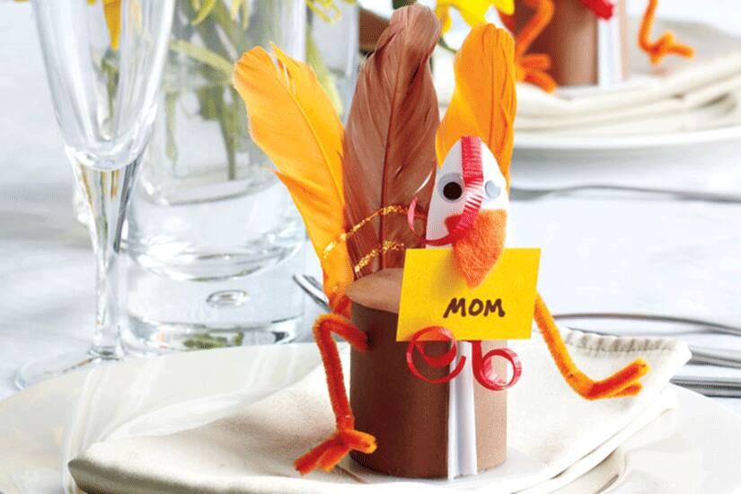 Thanksgiving craft: Whimsical turkey place cards | Canadian Living