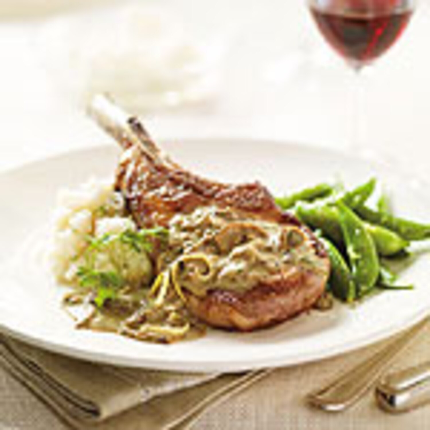 Boar Rib Chops with Porcini Sauce | Canadian Living