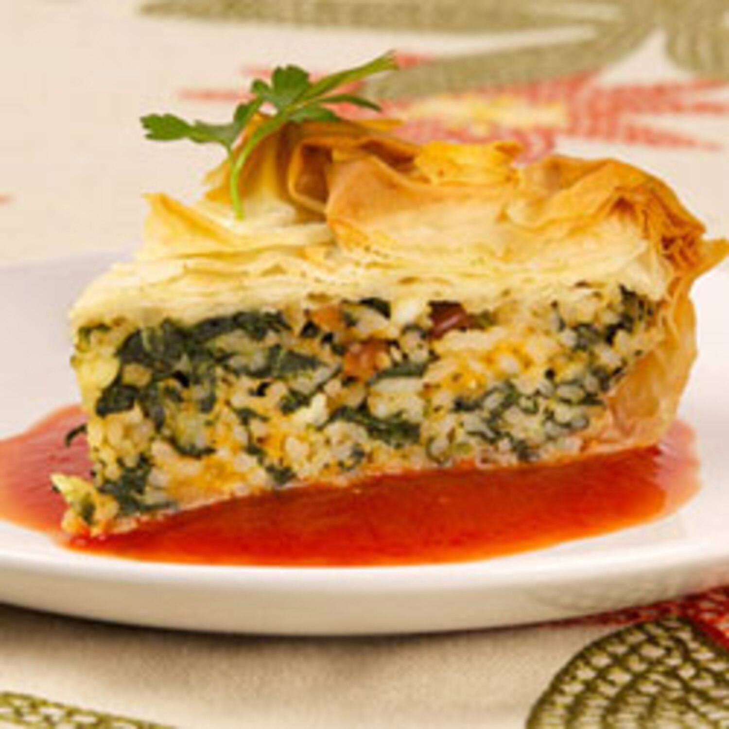 Spinach and Rice Phyllo Pie | Canadian Living