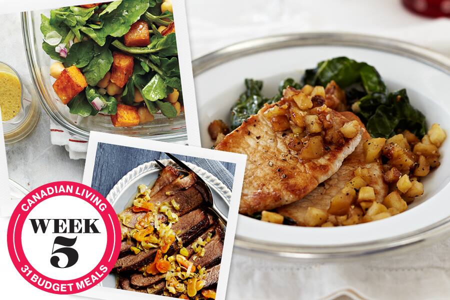 Week 5 menu for 31 Quick and Easy Budget Meals | Canadian Living