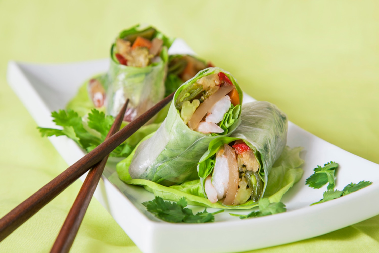 Shrimp Spring Rolls and Yin Yang Marinated Vegetables | Canadian Living