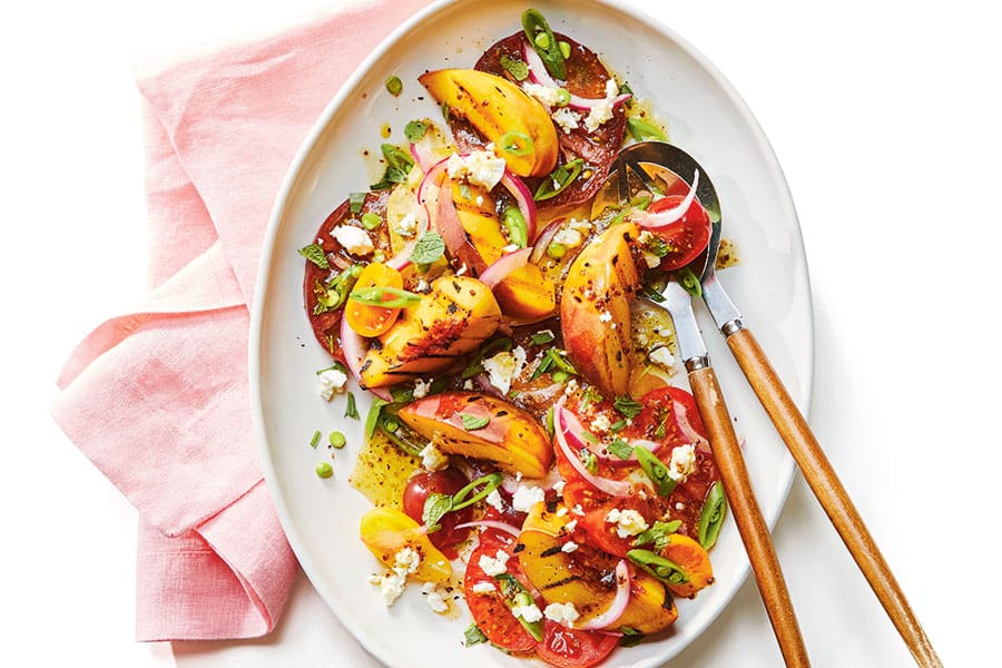 Grilled Peach and Tomato Salad | Canadian Living