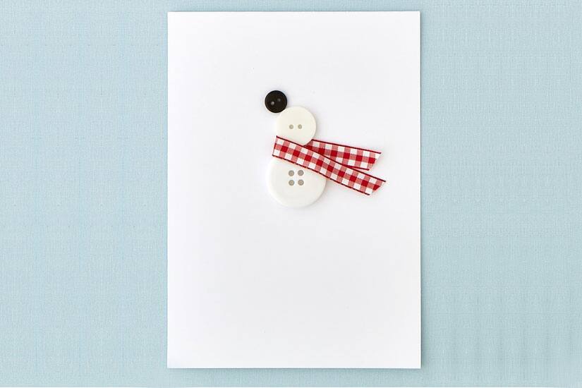 DIY holiday card: Button snowman | Canadian Living