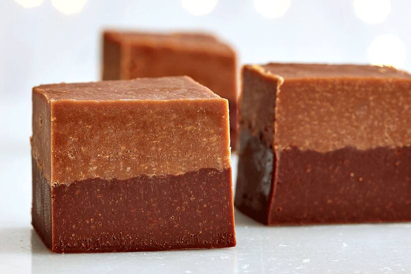 Dark and Milk Chocolate Fudge | Canadian Living