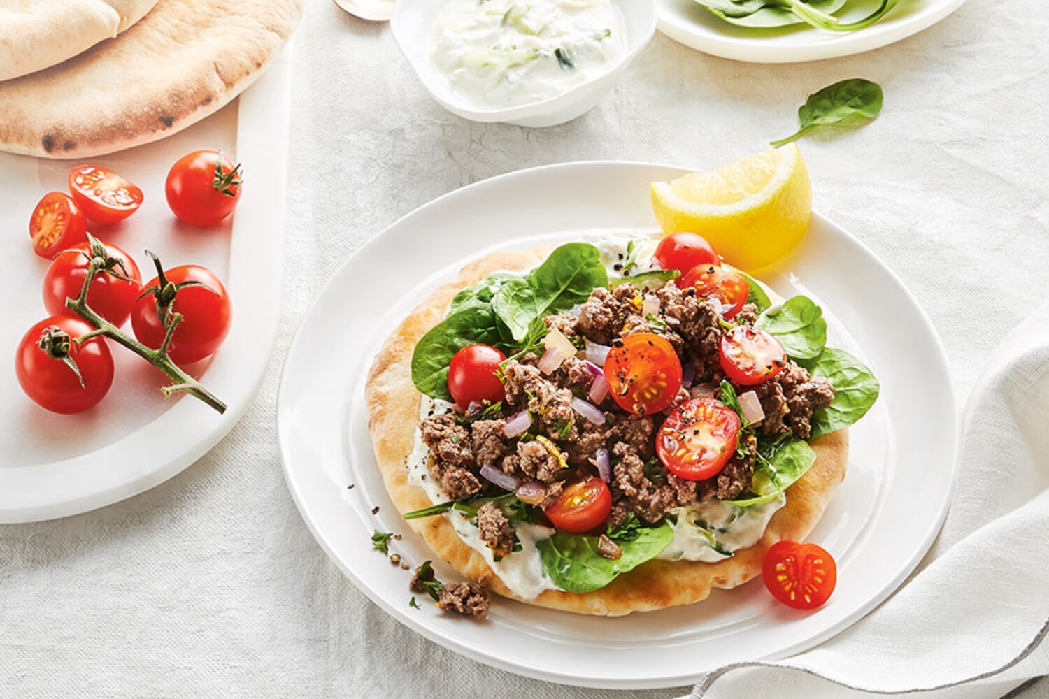 Greek Beef Pitas | Canadian Living