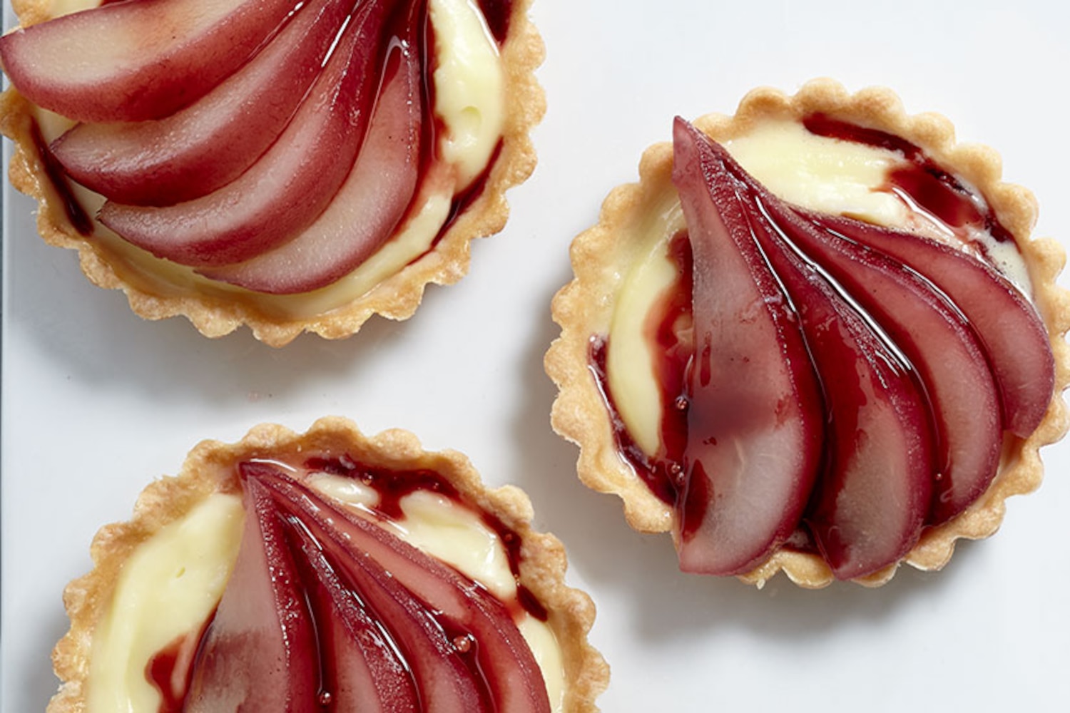 Red Wine-Poached Pear Tartlets | Canadian Living