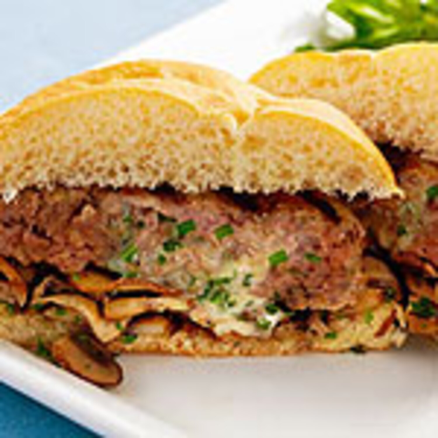 Canadian Blue Cheese Burgers with Sauteed Mushrooms | Canadian Living